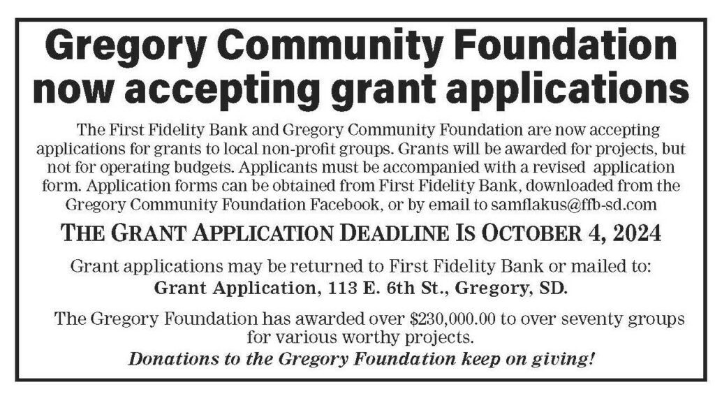 First Fidelity Bank & Gregory… | South Dakota Community Foundation